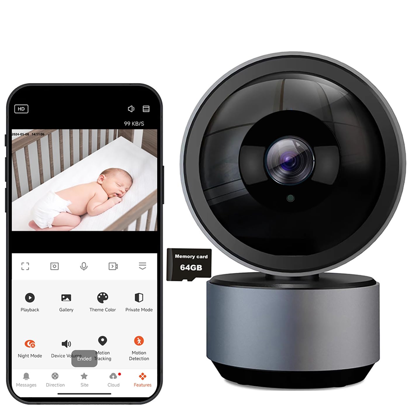 1080P TUYA Wi-Fi CLOUD CAMERA WITH GOOGLE ECHO AND AMAZON ALEXA